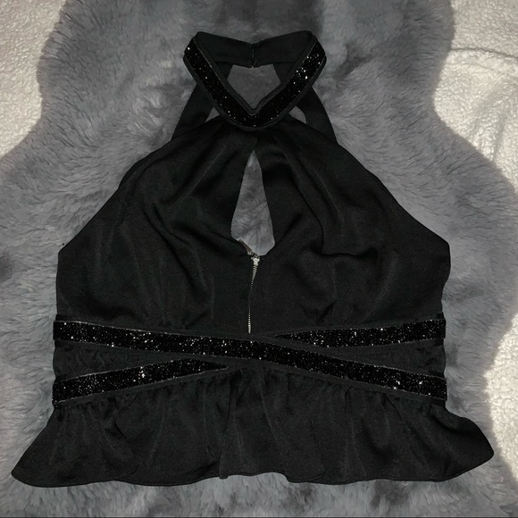Express | Tops | New Rare Express Crystals Halter Top | Poshmark